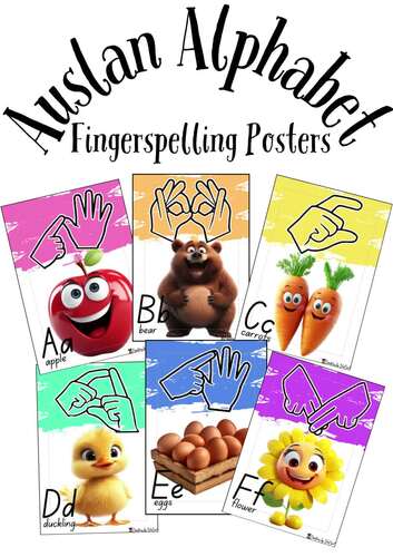 Auslan Alphabet Posters, Fingerspelling, Inclusive Classroom, Bright ...