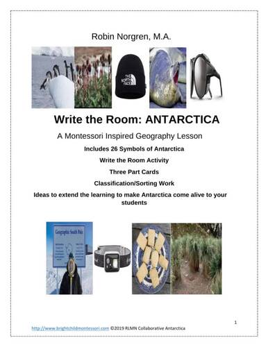 Antarctica Write the Room Activities Geography Passport Montessori 3 ...