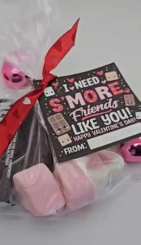 S'more Valentine Class Treat Tags Valentine's Day Class Party Favor Tags
