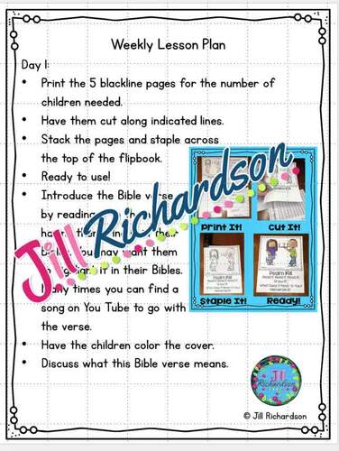 Bible Verse Memory Flipbook - John 14:6 by Jill Richardson | TPT