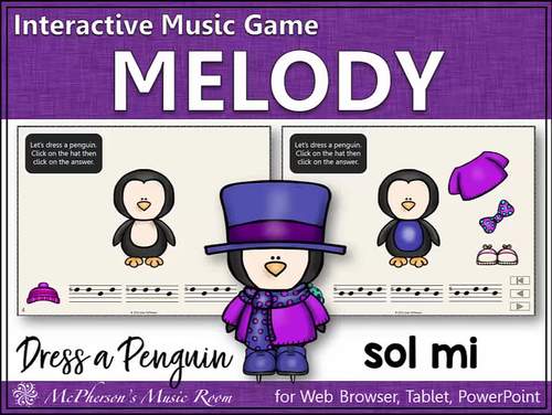 Solfege Winter Music Activity Sol Mi Interactive Melody Game {Dress a ...
