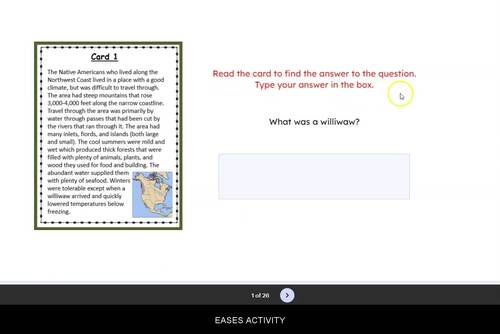 Northwest Coast Native Americans Activity Scavenger Hunt with Easel Option