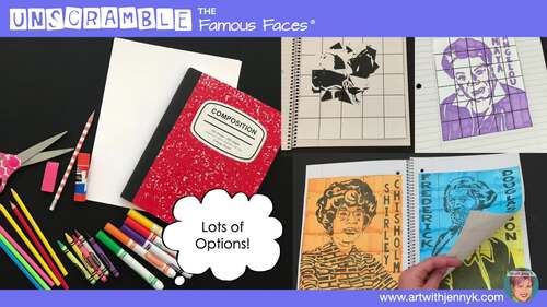 Unscramble the Famous Faces® of Black History Month Coloring Pages (Vol 2)