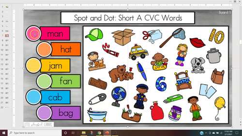 Digital Spot & Dot: CVC Words for Google Classroom, PowerPoint, and Seesaw