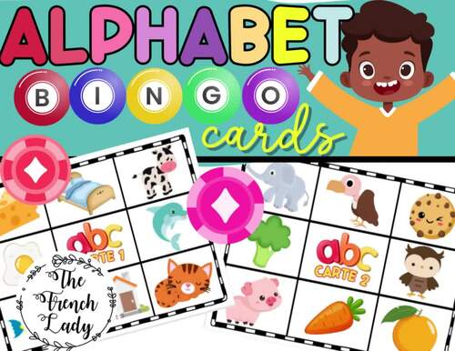 French Alphabet BINGO - Kindergarten Learning Activity - Jeux de BINGO