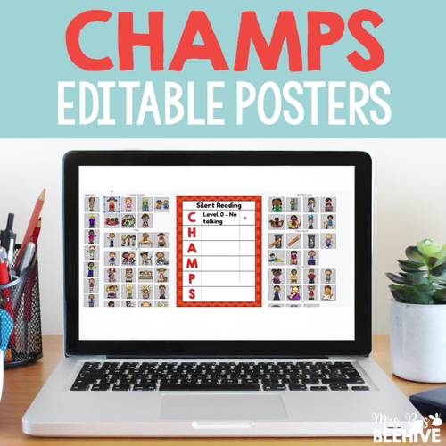 CHAMPS Editable Classroom Management Posters Behavior Management ...