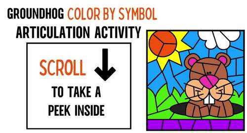 Groundhog's Day Articulation Color By Code: F, V, K, G by Jennie's ...