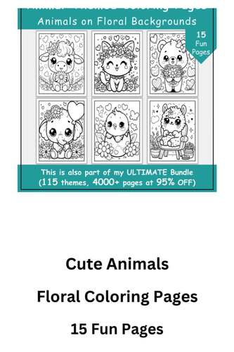 Animals Coloring Pages | Floral-Themed Coloring Sheets to Spark Imagination