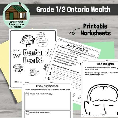 Grade 1/2 Ontario Health Workbooks by Teacher Resource Cabin | TPT