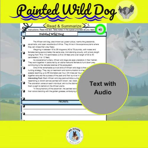 Exploring African Wild Dogs: Student Paced, Interactive Lesson | TPT