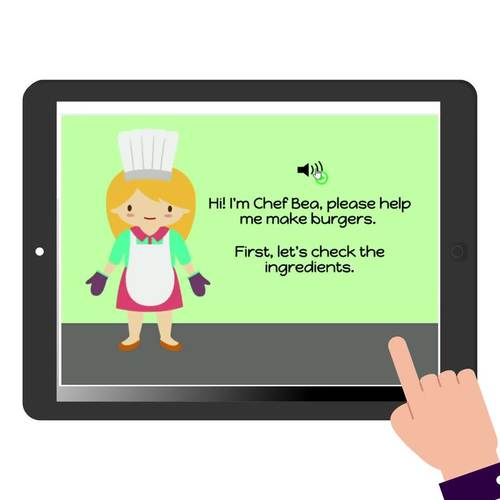 Following Directions Burger BOOM CARDS Distance Learning by Teacher ...