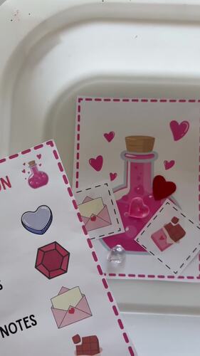 Valentine Love Potion Sensory Bin- Number Sense- Math Center | TPT