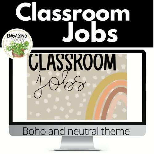 Classroom Jobs with BOHO theme by Engaging Roots | TPT
