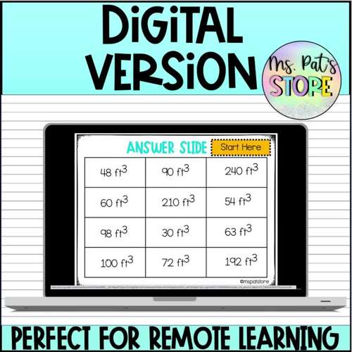 Volume of Rectangular Prism Scavenger Hunt-Digital & Printable Version