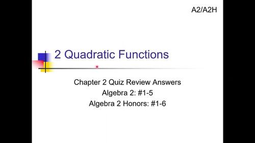 Quadratic Functions Unit by Mr Sutton Presents | TPT
