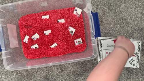 Valentine's Day Alphabet Sensory Bin Activity for Pre-K and Kindergarten