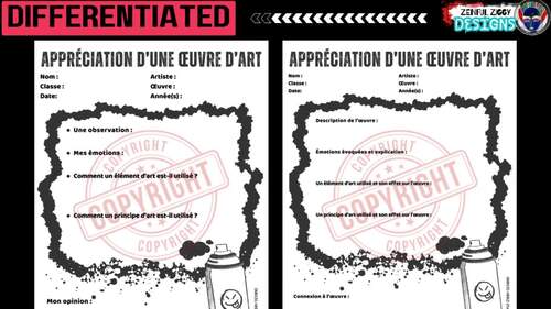 French Art Appreciation Toolkit: Worksheets, Exit Slips, Rubric ...