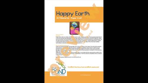 Earth Day Craft and Writing Prompt – Happy Earth Printable Activity