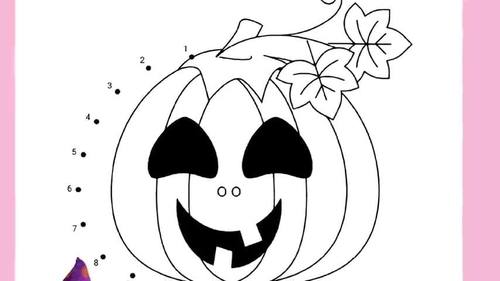 Halloween Dot To Dot Pages For Kids| Halloween Coloring Book For Kids
