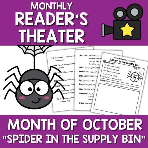 October Reading Activity | Fun Readers Theater Script | Bat Skit Play ...