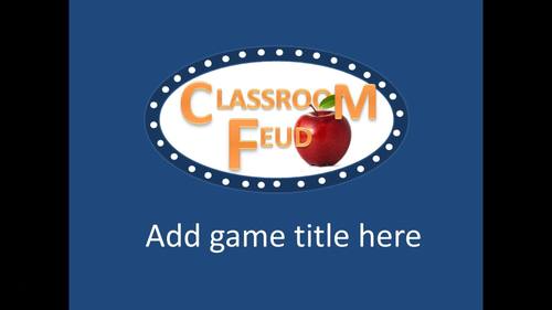 Classroom Feud template. Family Feud style game. UP TO 5 TEAMS!