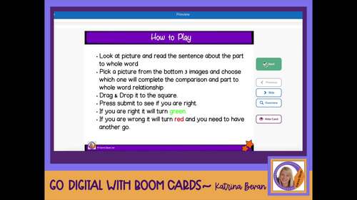 Boom™ Cards: Part to Whole Words for speech & language therapy by ...