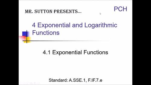 Exponential Functions by Mr Sutton Presents | TPT