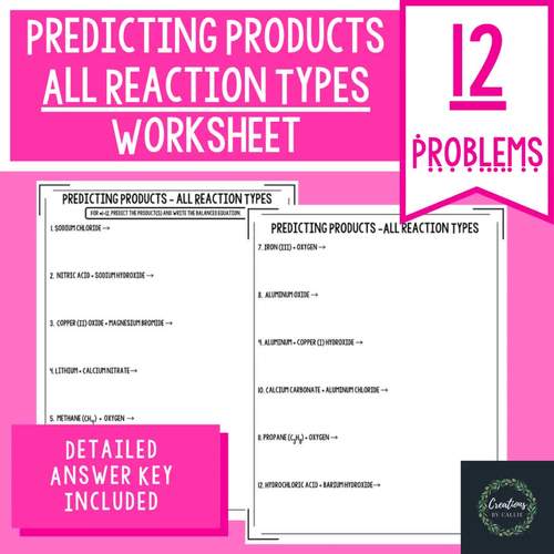 Predicting Products - All Reaction Types - Detailed Key - Distance Learning