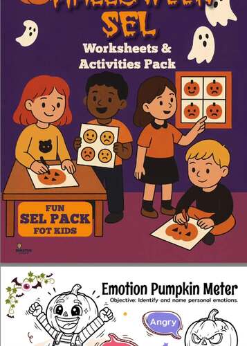 No-Prep Halloween SEL Worksheets & Activities Pack | Emotional Learning ...