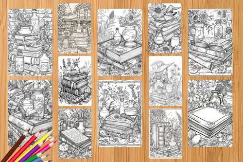 spell book coloring pages