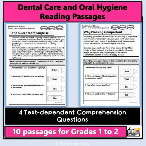 Dental Health & Oral Hygiene Reading Comprehension Passages + Fluency ...