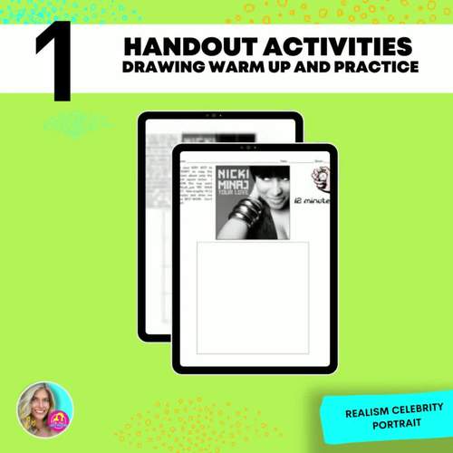 Realism Celebrity Portrait Presentation and handout for Middle or High ...