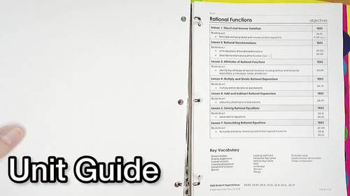 Rational Functions Unit 9 Bundle Texas Algebra 2 Curriculum Tpt