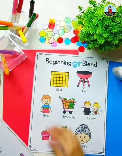 Beginning GR Blend Worksheet by The Joy in Teaching | TPT