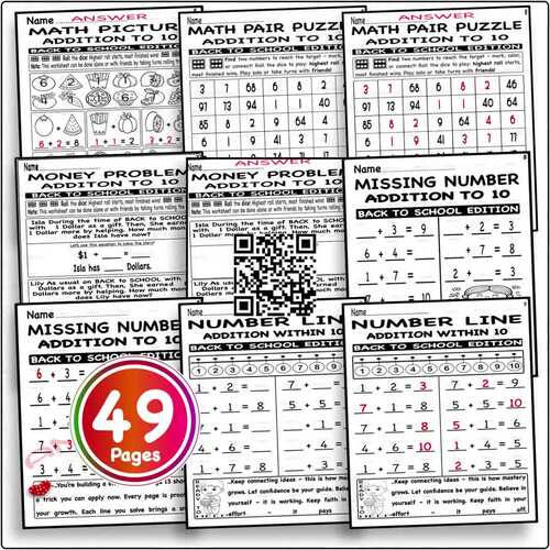 1 -3 Grade Back to School Activities Math Games Money,Telling time ...