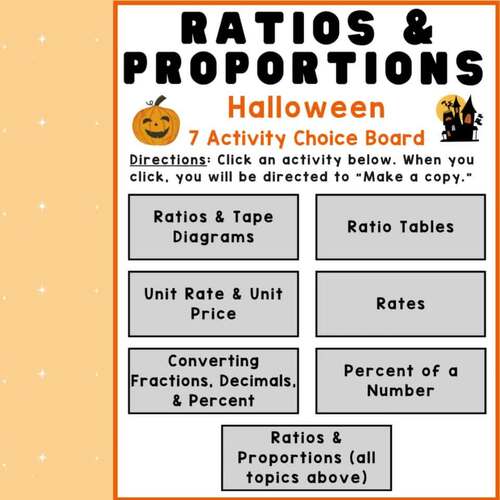 Halloween Ratios 6th Grade Halloween Math Mystery Picture Halloween ...