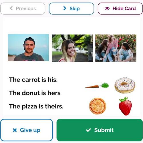 Pronouns His Hers Theirs Third Person Possessive Pronouns BOOM CARDS™