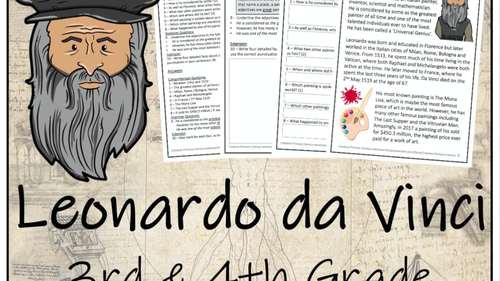 Leonardo da Vinci Close Reading Comprehension Activity | 3rd Grade ...