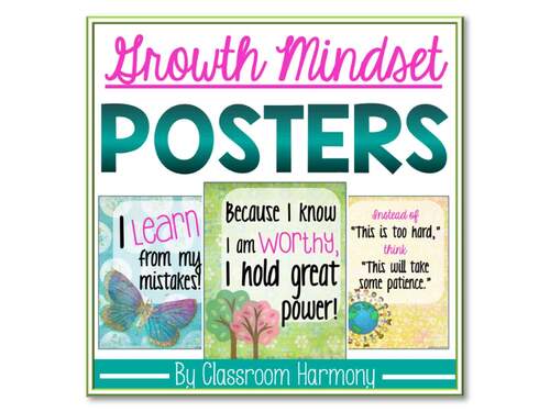 Peace Themed Growth Mindset Posters | Motivational SEL Posters ...