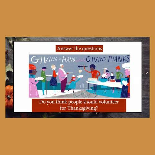 Thanksgiving. ESL Speaking cards by EslMaterialsKr | TPT