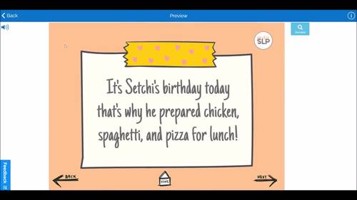 Short Stories: One Sentence Stories (Level 1H) Boom Cards™ by Mau SLP