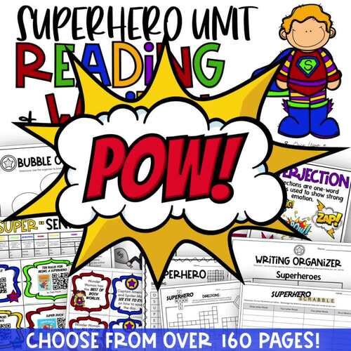 6 WEEK UNIT | Superhero-theme Reading & Writing Literacy Pack | TPT