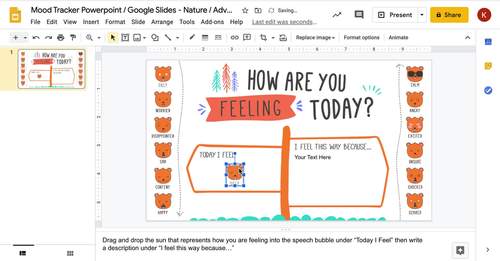 Mood Tracker Powerpoint / Google Slides - Nature / Adventure / Travel ...