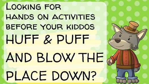 Fairy Tale Unit: The 3 Little Pigs - All Centers - Preschool, Kindergarten