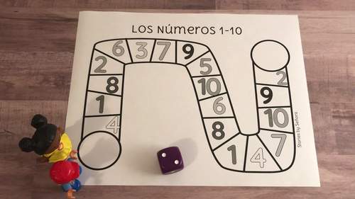 Spanish Board Game--Numbers 1-10 / Los Números 1 a 10 by Stories by Senora