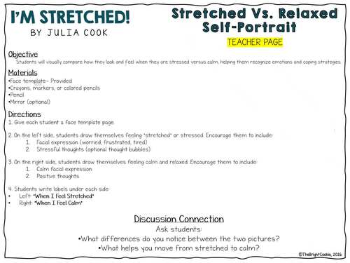 I'm Stretched Read Aloud- SEL Activities Coping Skills Stress ...