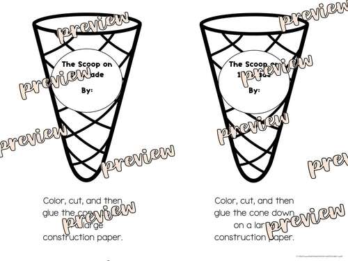 End of the Year Activity - Ice Cream Writing Craft by Anh Huynh | TPT