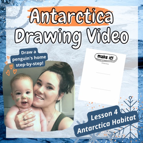 Draw Antarctica! Art Video Lesson | Sub Plan | Low Prep & Low Mess
