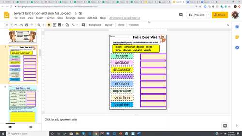 Distance Learning Google Third Grade Phonics Level 3 Unit 8 Part 2 Tion ...
