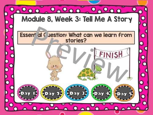 HMH Into Reading POWERPOINT Lesson Module 8, Week 3 First (1st) Grade